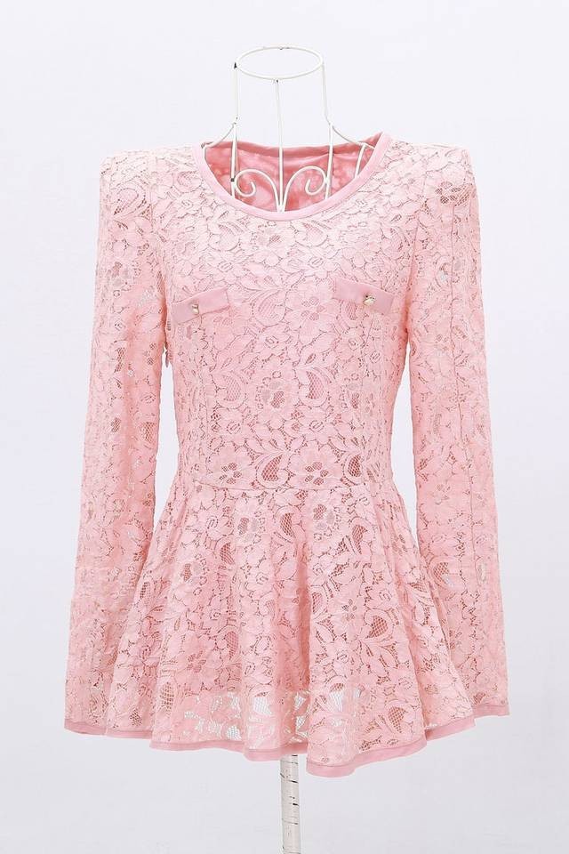 Women Long Sleeve Lace Chiffon Blouse Shirt Tops on Luulla